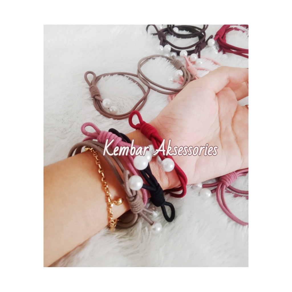 Jual Karet Kunciran Rambut Mote Model Korea | Shopee Indonesia