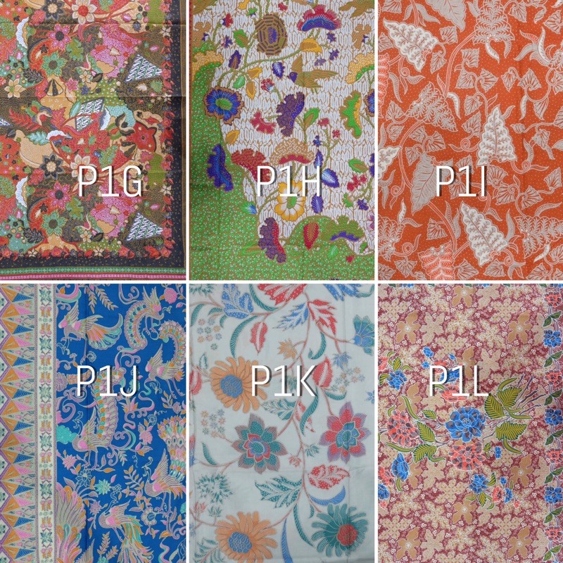 Jual Kain batik print motif bunga / motif daun warna cerah / warna ...