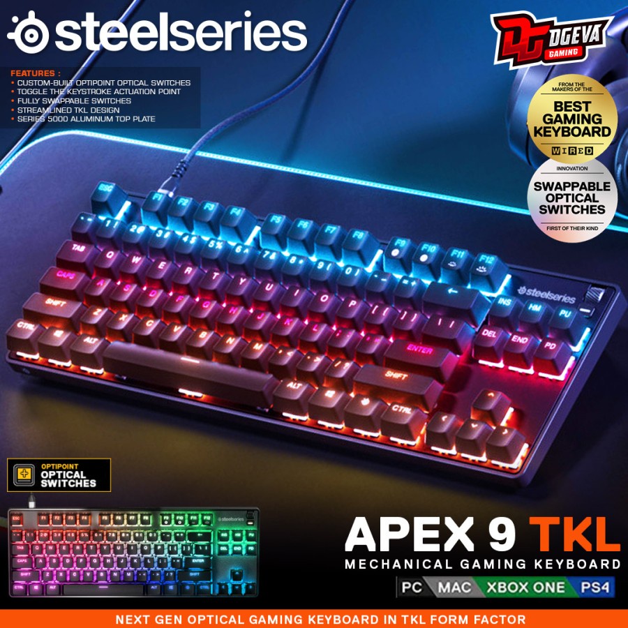 Jual Steelseries Apex 9 TKL RGB Mechanical Gaming Keyboard | Shopee ...