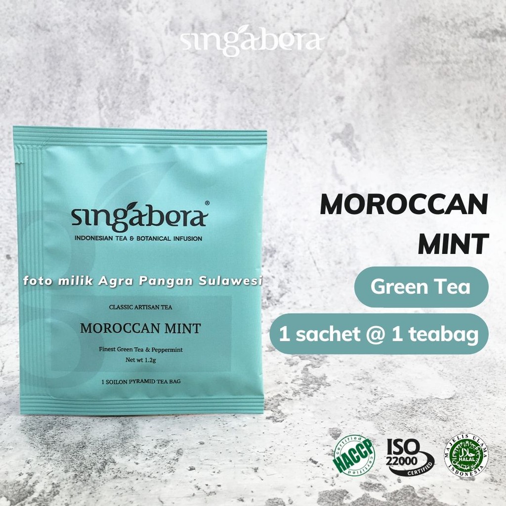 Jual Moroccan Mint Singabera Green Tea Peppermint Individual Sachet Teh ...