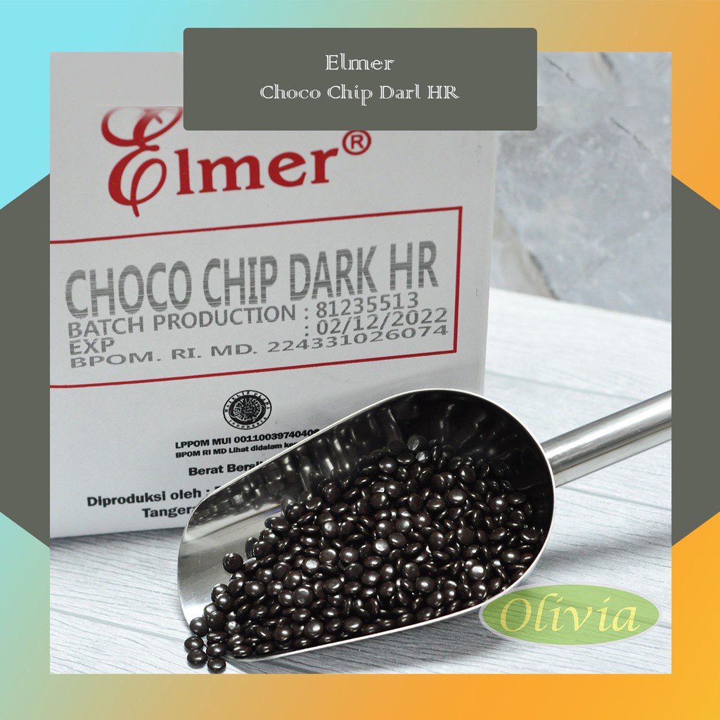 Jual Chocochips Dark Elmer 100 gr - Coklat Chip - Cone Choco Chips ...