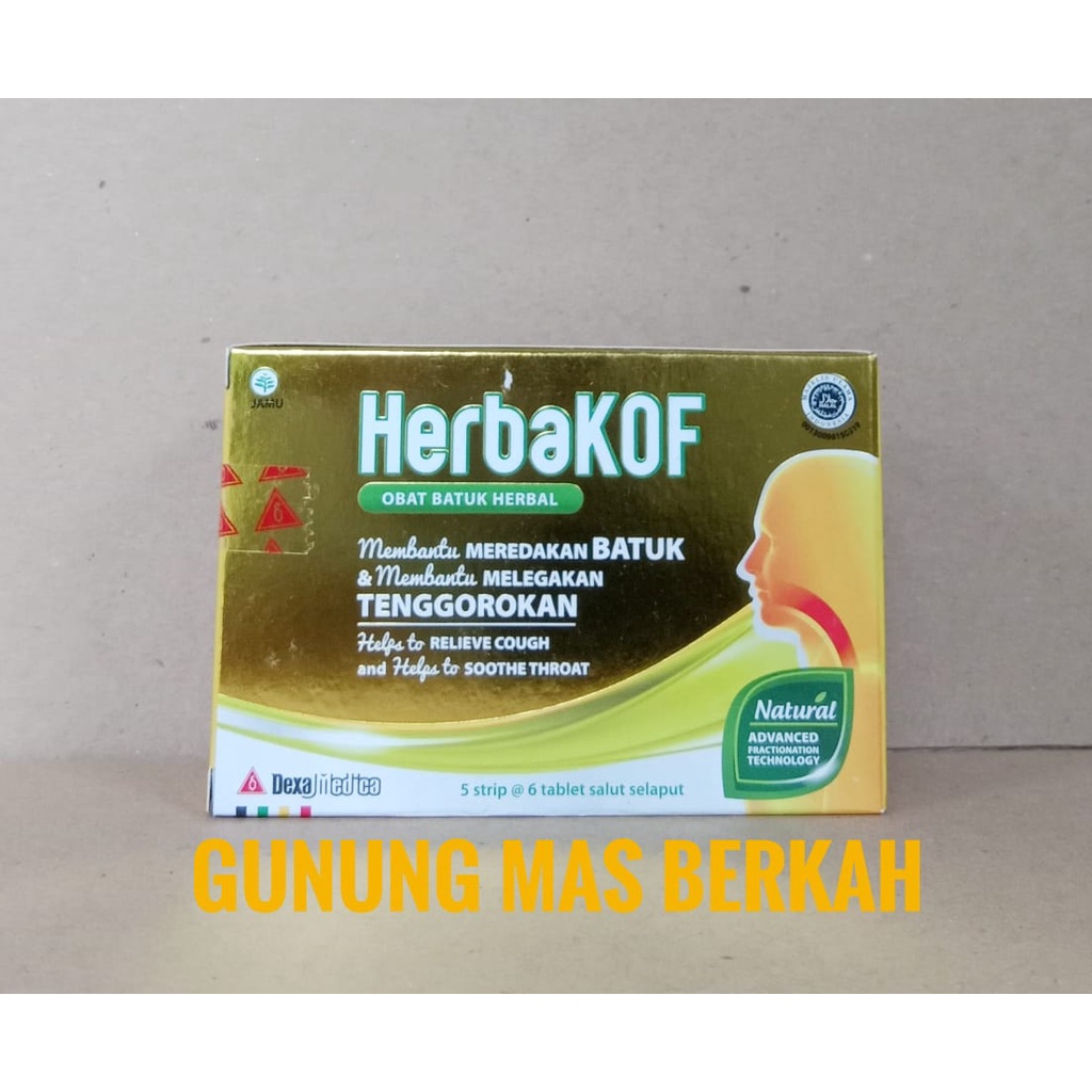 Jual HERBAKOF Herbakof tablet - obat batuk dan berdahak Melegakan ...
