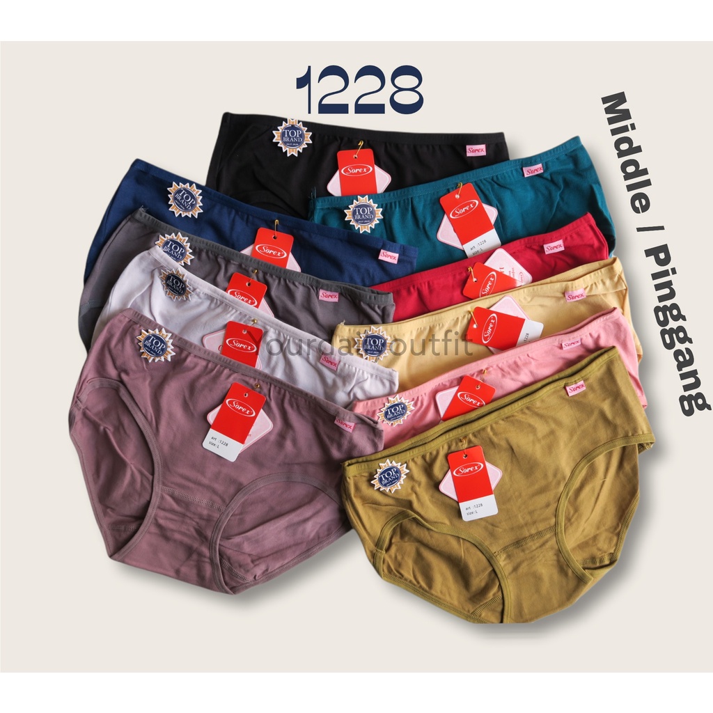 Jual (Isi 6 Pcs) SOREX Celana Dalam Wanita Katun Orisinil / Sorex 1227 1228 1219 1229 0730 ...