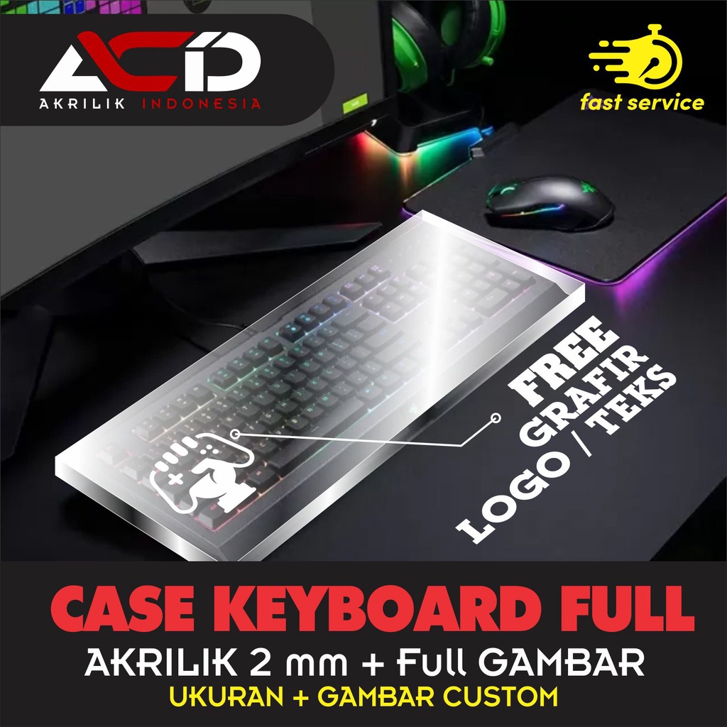 Jual Cover Case Keyboard Akrilik Full Custom | Shopee Indonesia