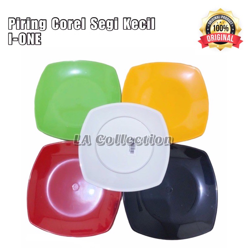 Jual [ I-One ] Piring Corel Kecil / Piring Persegi Kecil / Piring Fiber ...