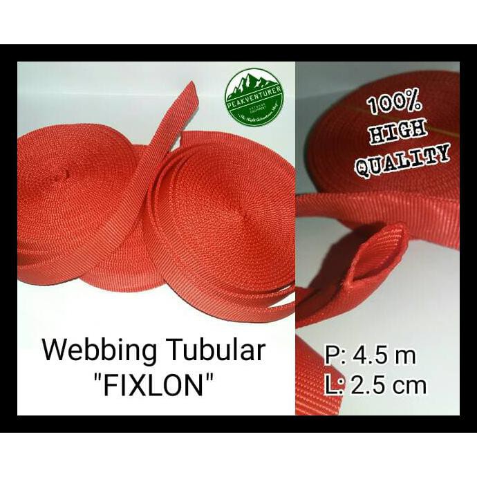 Jual TALI WEBBING TUBULAR FIXLON - SAFETY CLIMBING HARNESS TALI HAMMOCK ...