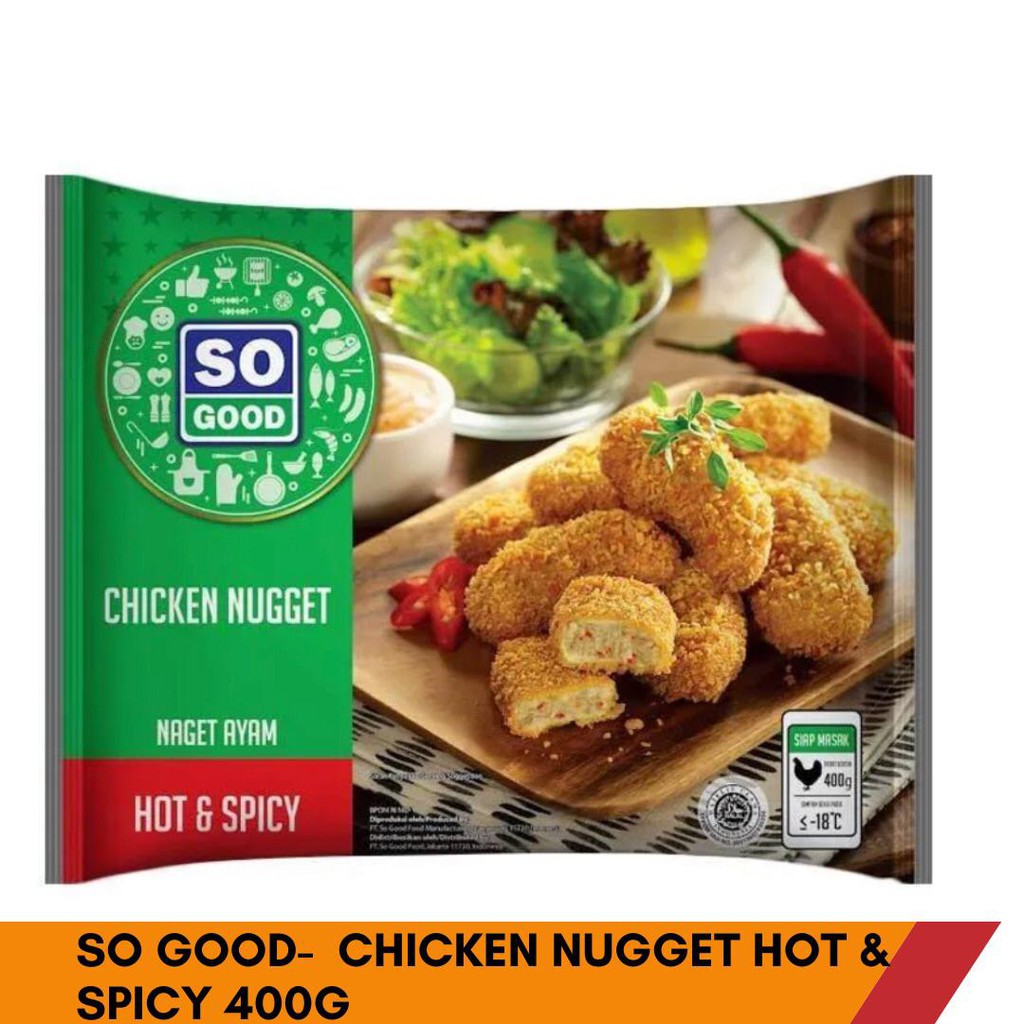Jual SO GOOD CHICKEN NUGGET HOT & SPICY 400gr | Shopee Indonesia