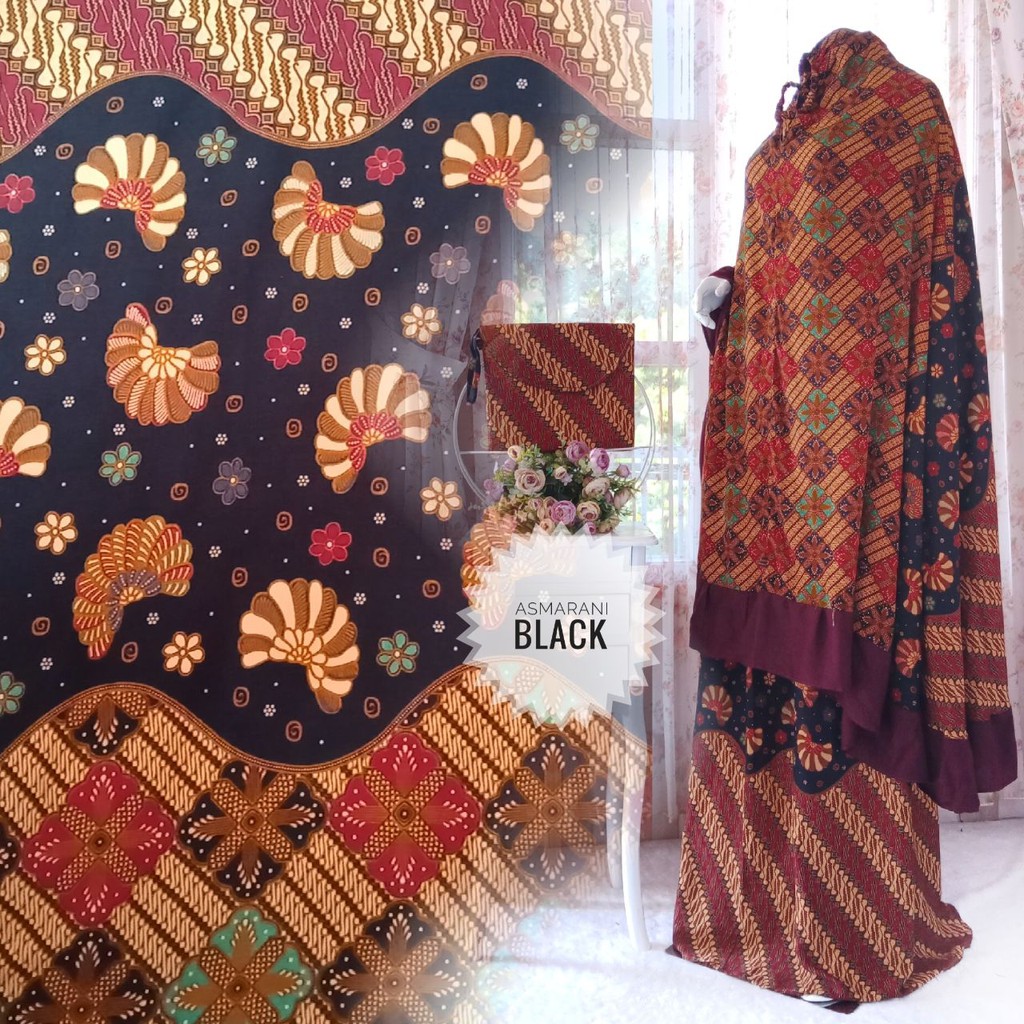 Jual Mukena Batik Mukena Dewasa Cantik Harga terjangkau Telekung Motif ...