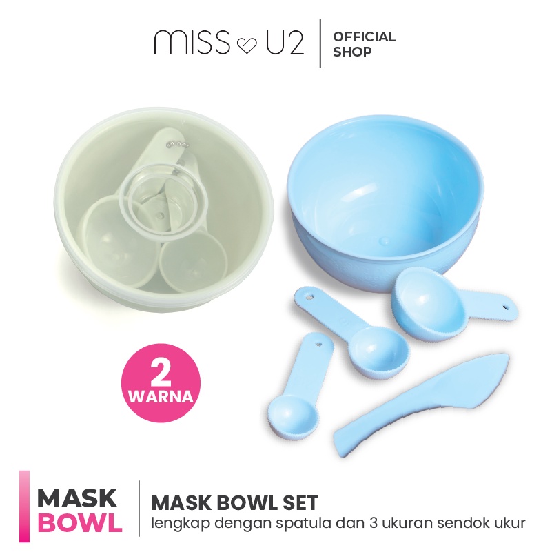 Jual Miss U2 Set Mangkok Masker DIY dengan Tutup - 5in1 Mask Bowl Beauty Tool | Shopee Indonesia