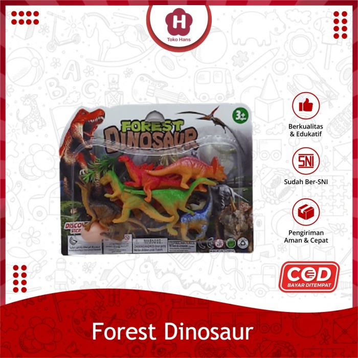 Jual Mainan Dino Mainan Anak Figure Forest Dinosaur Miniatur Hewan ...