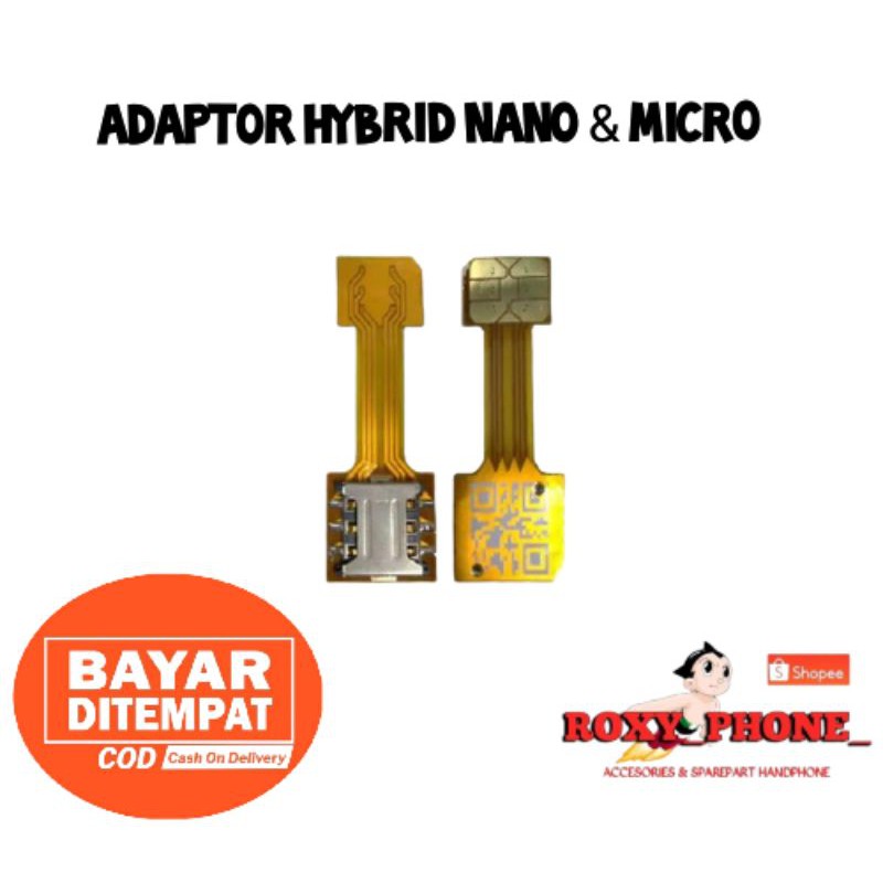 Jual ADAPTOR HYBRID DUAL SIM NANO MICRO SIMCARD CONVERTER EXTENDER ...