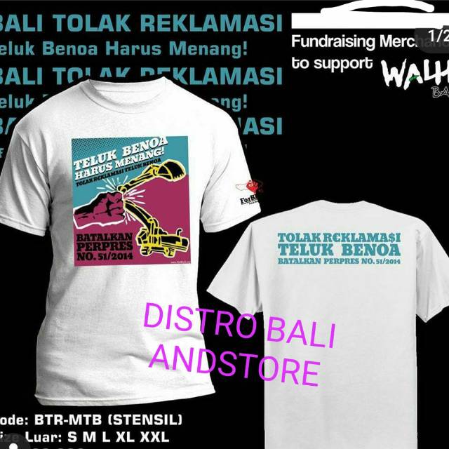 Jual KAOS BTR STENSIL (BALI TOLAK REKLAMASI) | Shopee Indonesia Jual KAOS BTR STENSIL (BALI TOLAK REKLAMASI) | Shopee Indonesia