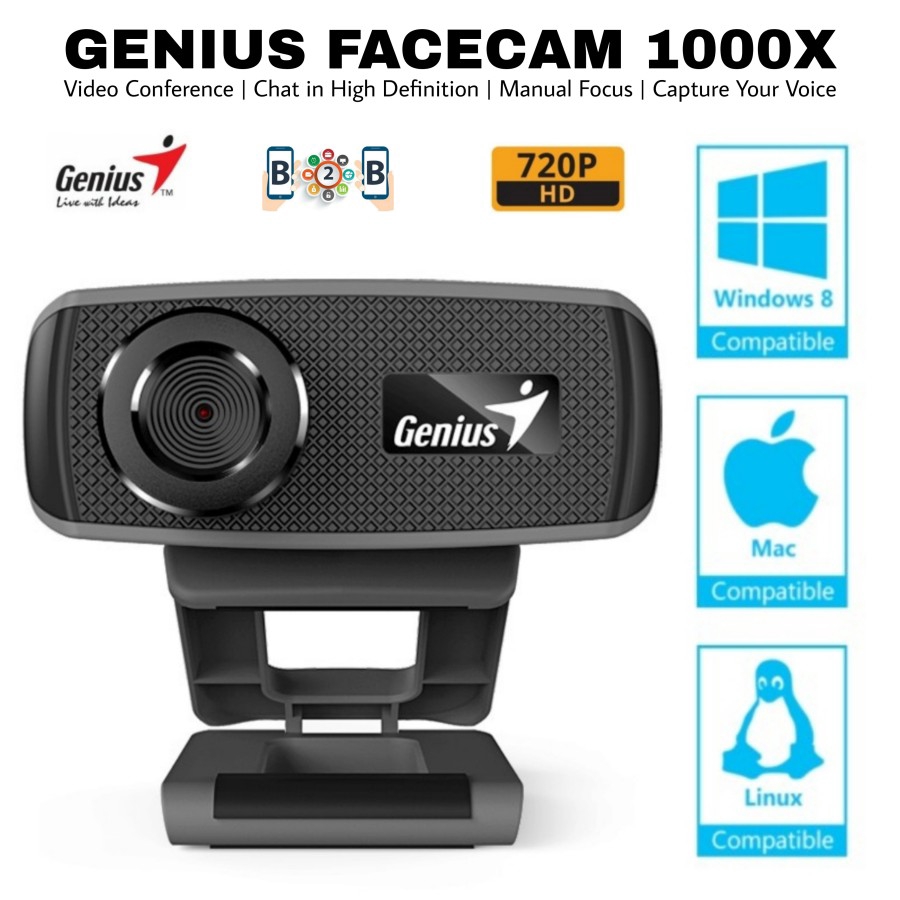 Jual GENIUS FACECAM 1000X HD 720P - Webcam Face Camera | Shopee Indonesia