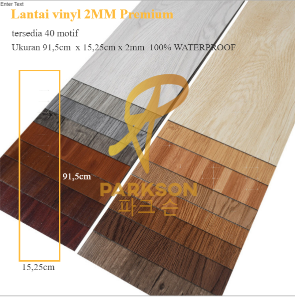 Jual Lantai Vinyl PVC 91,5cm x 15,25cm x 2mm Best Quality PER BOX 100% ...