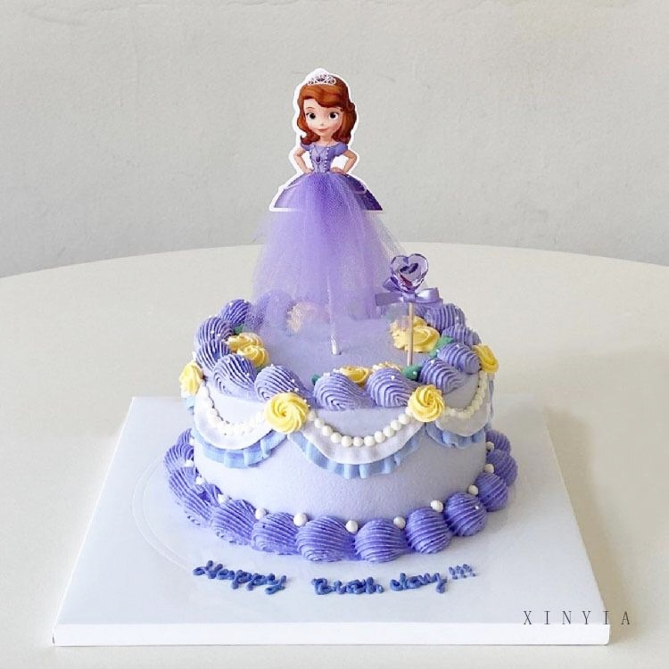 Jual Topper Princess Ungu Hiasan Kue Ulang Tahun Princess - Ungu ...