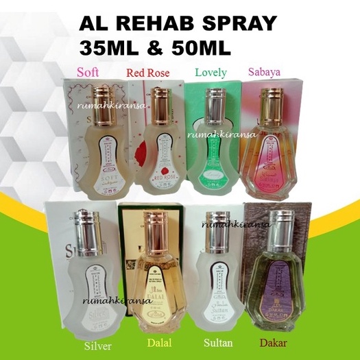 Jual PARFUM SPRAY AL REHAB 35ML & 50ML 100% ORIGINAL SAUDI ARABIA ...