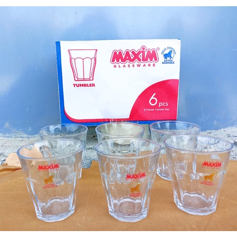Jual Gelas Maxim 607 (1set isi 6 pcs) | Shopee Indonesia