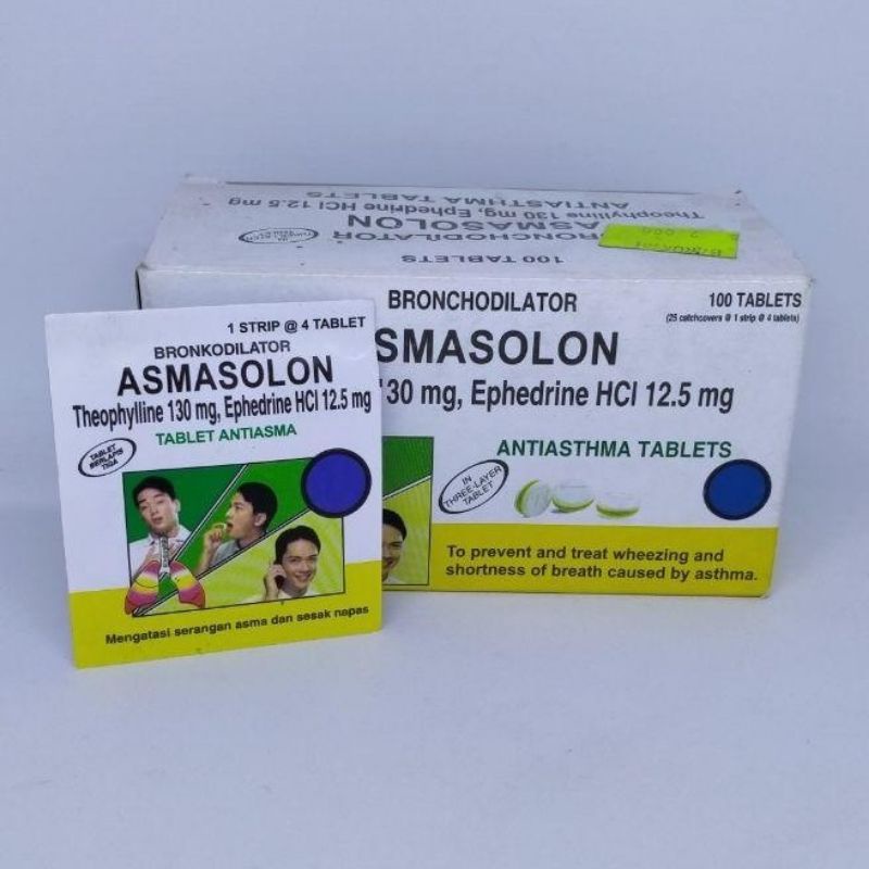 Jual Asmasolon 1 box isi 25 strip / 100 tablet obat asma | Shopee Indonesia