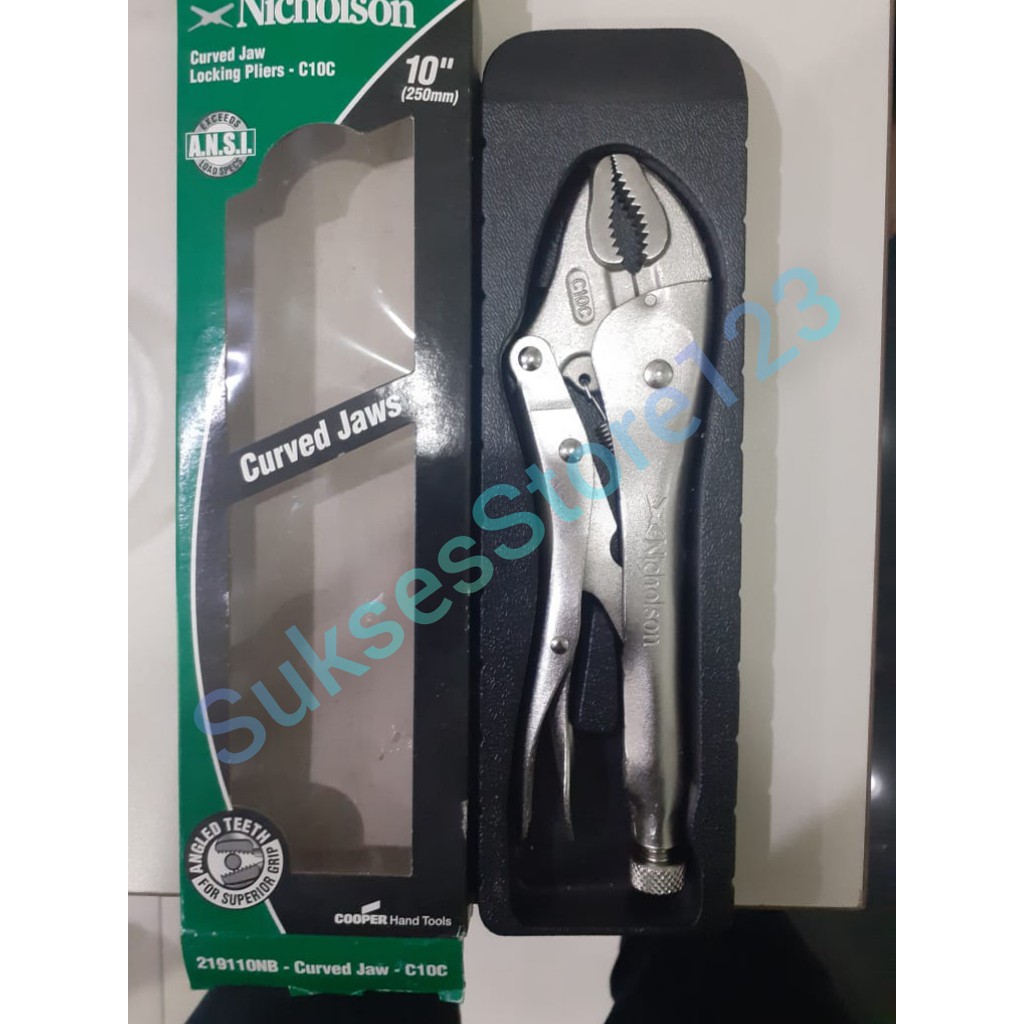 Jual Curved Jaws Vise grip Tang buaya Locking pliers 10" Nicholson | Shopee Indonesia