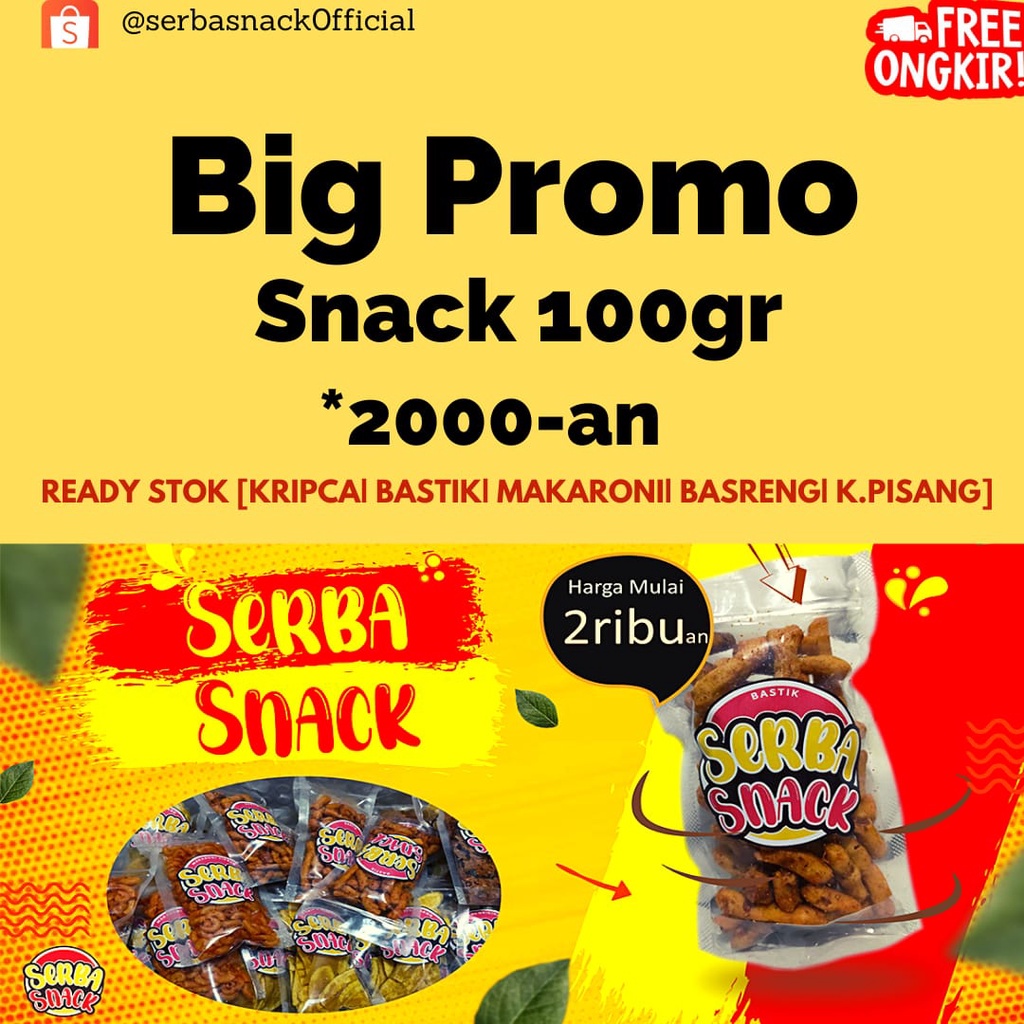 Jual Harga Murah 2000-an Serba Snack SPESIAL UKURAN 100gr. | Shopee Indonesia