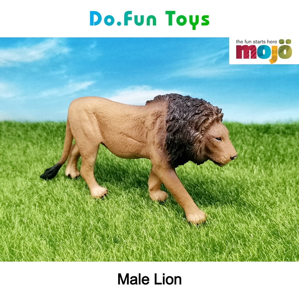 Jual MOJO Animal Figurine | MALE LION / Mainan Miniatur Binatang Singa ...