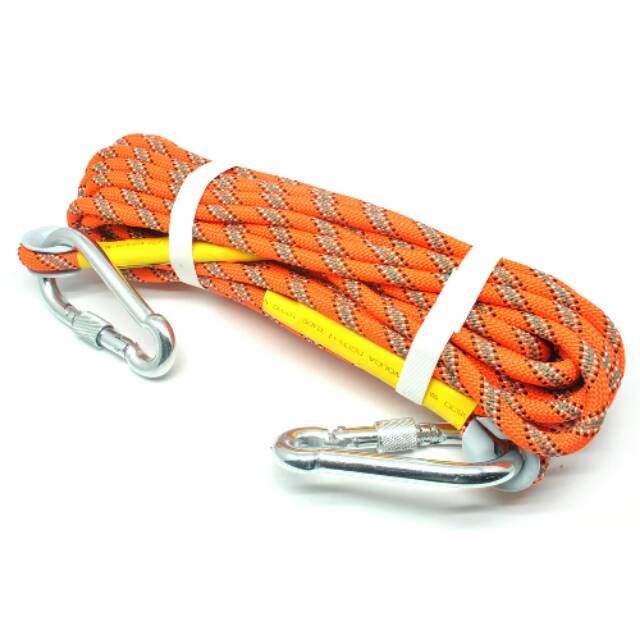 Jual Tali safety NTR Rope P 10 M L 8mm + carabiner / Tali climbing ...