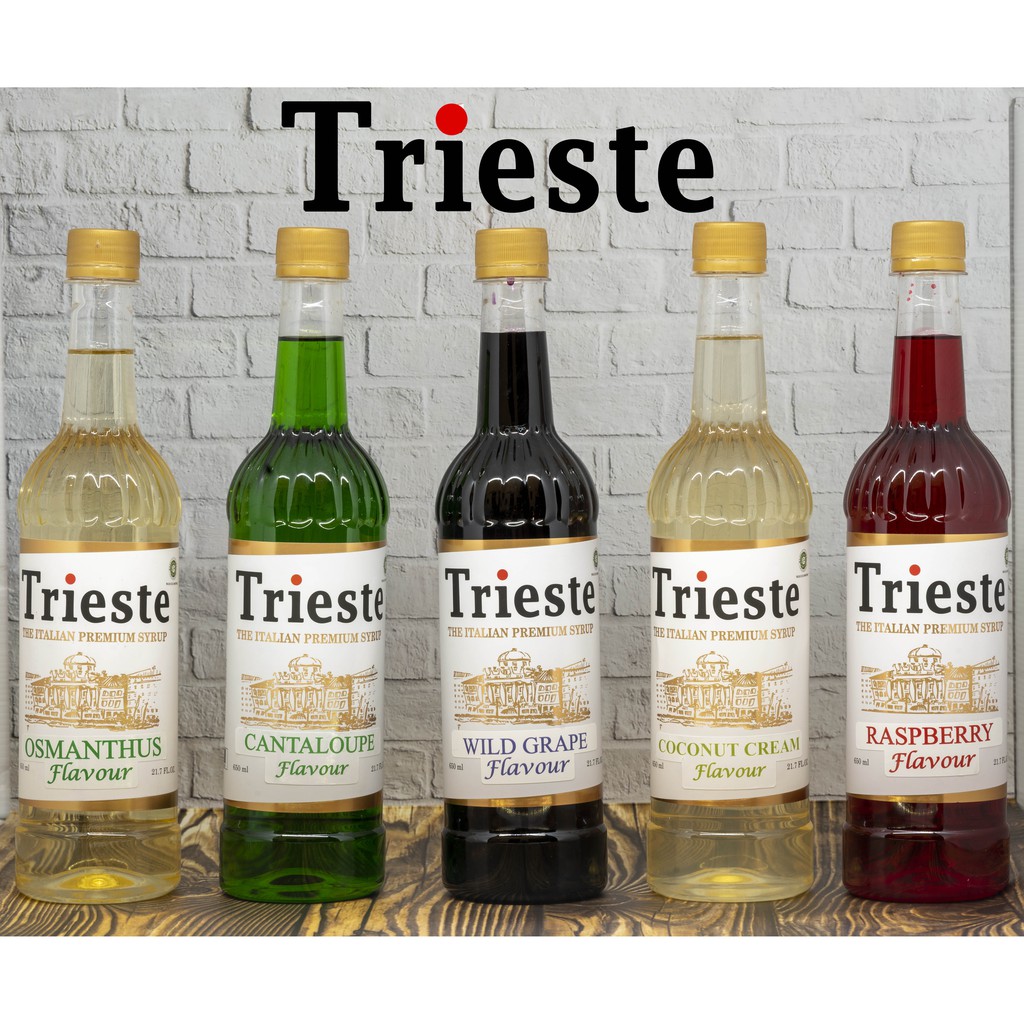 Jual TRIESTE SYRUP / SIRUP rasa LYCHEE / STRAWBERRY / KIWI / PEACH ...