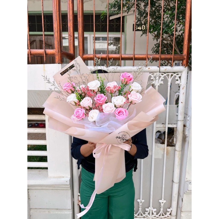 Jual ROSE SOAP BOUQUET 15 STEM - BUKET BUNGA SABUN KADO ANNIVERSARY ...