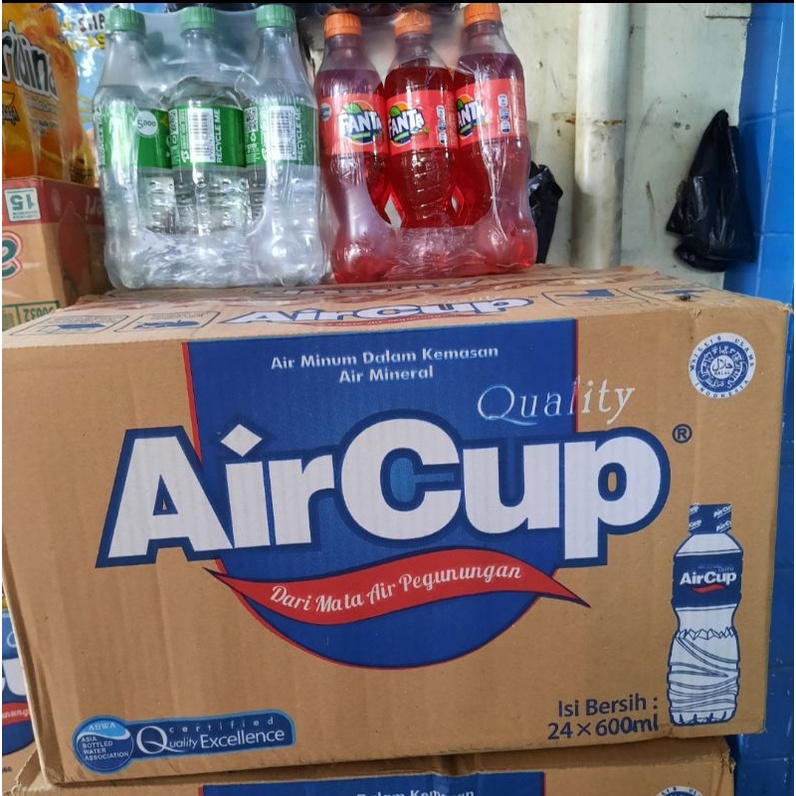Jual AIR CUP BOTOL 600ML 1 DUS ISI 24 BOTOL | Shopee Indonesia