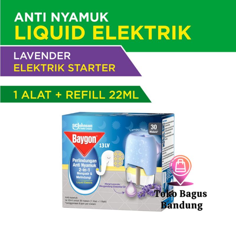 Jual Baygon Liquid Elektrik Lavender 1 alat + refill 22ml | Shopee Indonesia