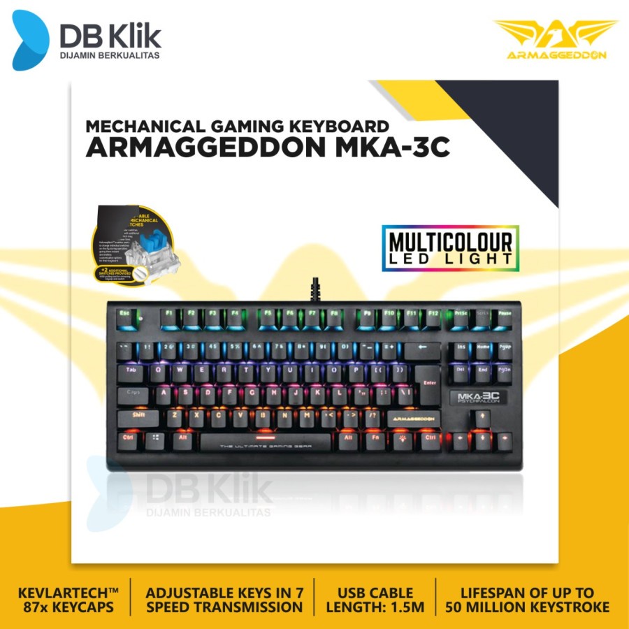 Jual Keyboard Gaming Mechanical Armaggeddon MKA-3C PSYCHFALCON Wired | Shopee Indonesia