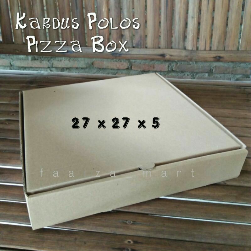 Jual Eceran Pizza Box 27 x 27 x 5 - Kotak Pizza Premium/Kardus Coklat ...