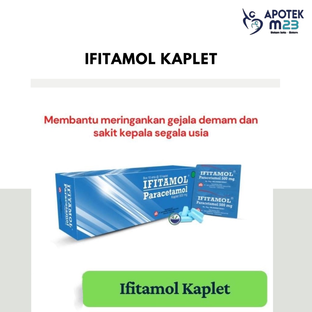 Jual Ifitamol Paracetamol 500mg Per Strip Isi 10 Kaplet Shopee Indonesia