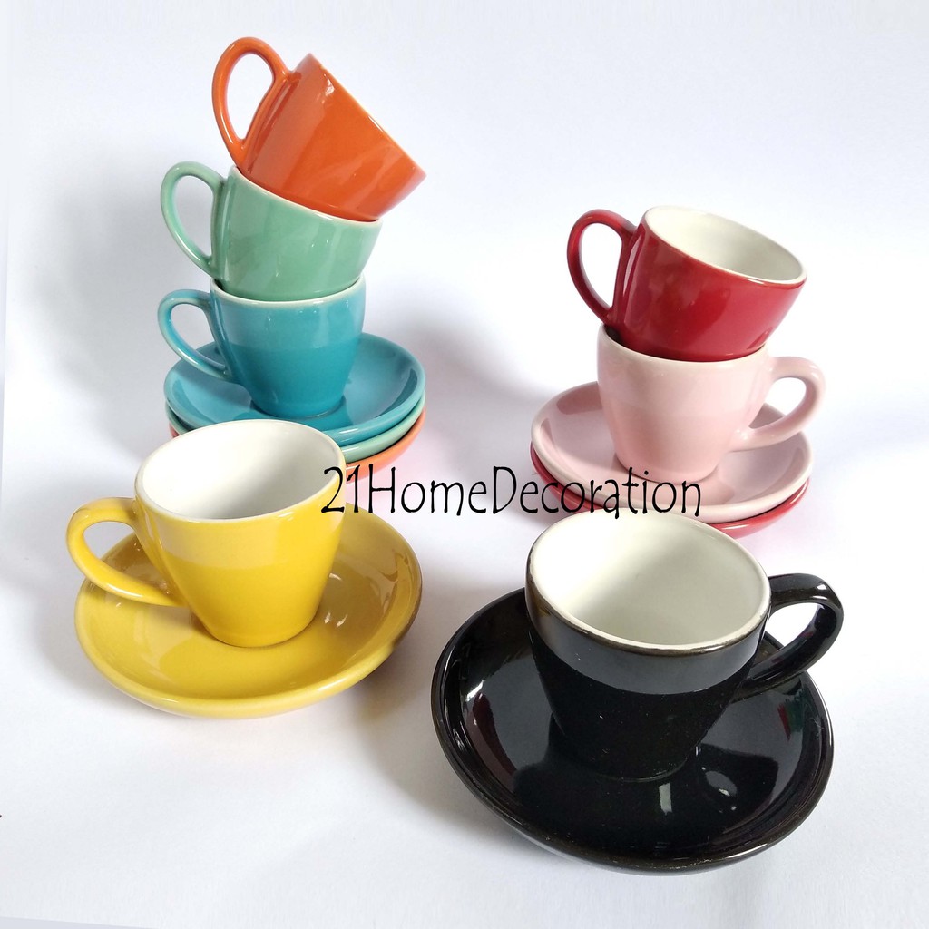 Jual CS100 Cangkir Mini 100ml Espresso Cup Keramik Warna | Shopee Indonesia