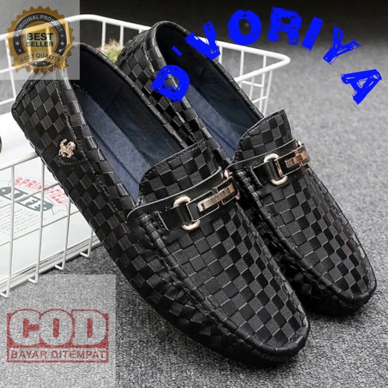 Jual pantofel motif casual pria kantor formal loafer sepatu murah ...