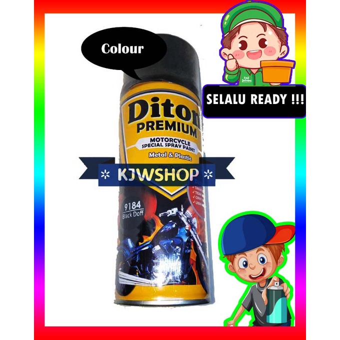 Jual Diton Black Doff 9184 Diton Premium Hitam Matt 9184 Cat Semprot ...