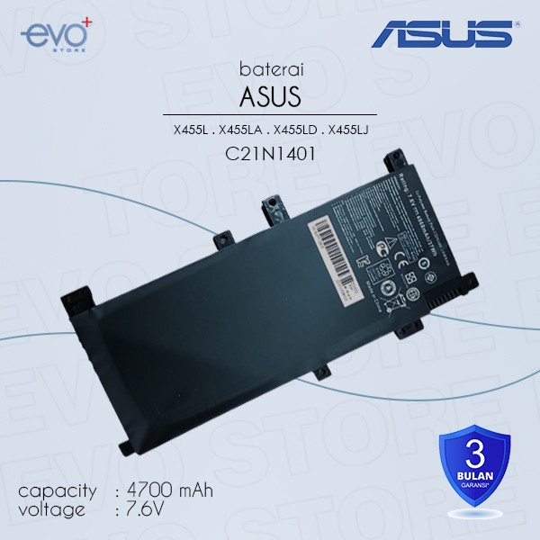 Jual Baterai BATRE BATTERY Asus A455 A455L X455L seri C21N1401 | Shopee ...