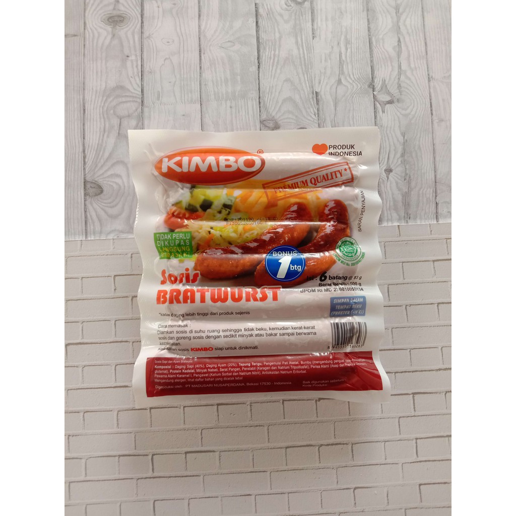 Jual Sosis Bratwurst Kimbo - Sosis Ayam - Sosis Sapi - Kimbo Bratwurst ...
