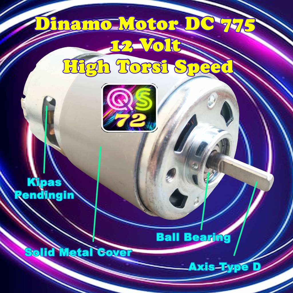 Jual Dinamo Motor DC 775 12 Volt High Torsi Speed | Shopee Indonesia