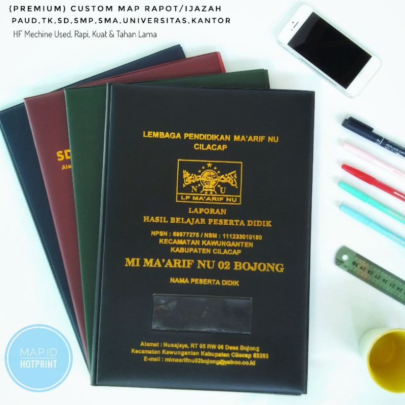 Jual MAP RAPOT 12-20 KTG DOF MIN 20 PCS MAP RAPORT MAP IJAZAH MAP ...