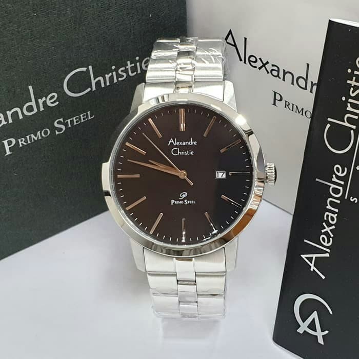 Jual JAM TANGAN PRIA ALEXANDRE CHRISTIE AC 1007 / AC1007 SILVER BLACK ...