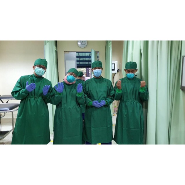 Jual Baju operasi/ jubah operasi/ baju tindakan/ Surgical Gown | Shopee ...