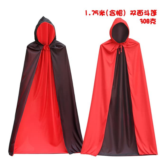 Jual JB-02 jubah hitam merah death reaper satan iblis vampir dracula ...