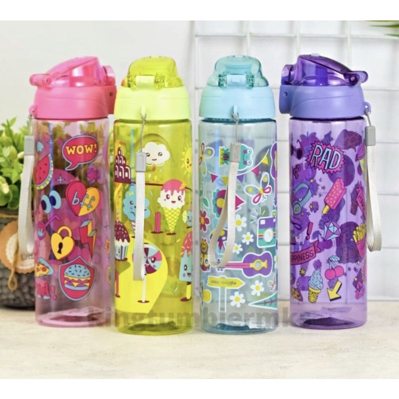 Jual BOTOL MINUM ANAK SMIGLE 750ML MYBOTTLE KARAKTER COLOUR TALI GAMBAR ...