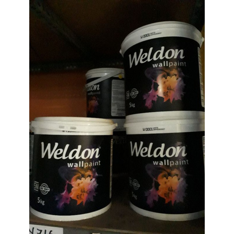Jual cat dinding tembok weldon 5kg | Shopee Indonesia