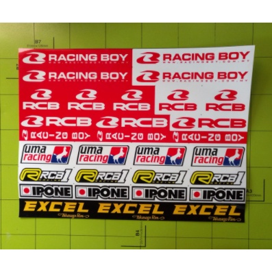 Jual Stiker Sponsor Racing RCB - Isi 30 Sticker / Uma Racing / Ipone ...