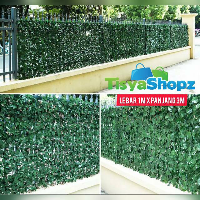 Jual [3 x 1 METER] PAGAR DAUN RAMBAT ARTIFICIAL / LAWN DAUN RAMBAT ...