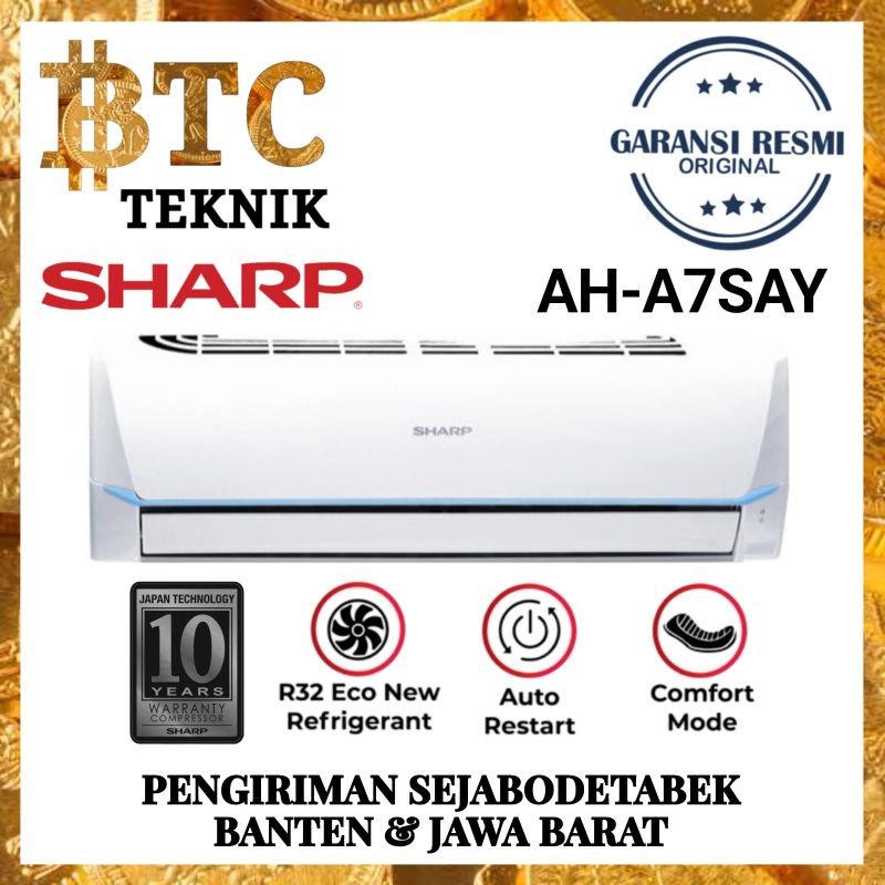 Jual AC SHARP AH - A 7 SAY 3/4 PK THAILAND AH-A7SAY + PASANG INSTALASI | Shopee Indonesia