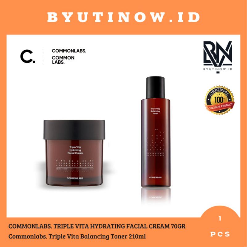 Jual COMMONLABS Triple Vita Toner FullSize - 210ml | Shopee Indonesia