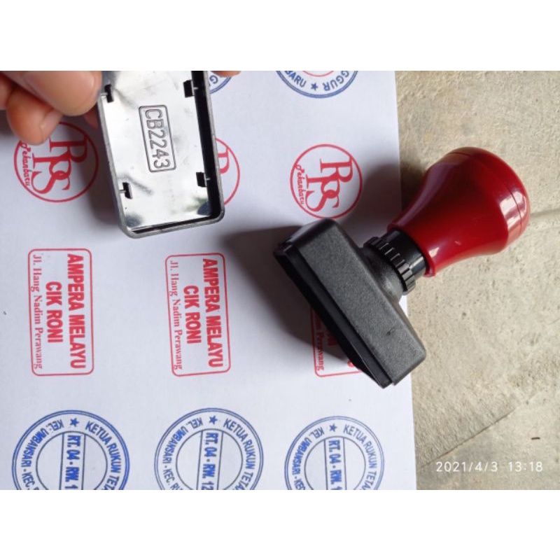 Jual Stempel Stampel Custom Stamp Logo Nama Perusahaan Tanda Tangan ...